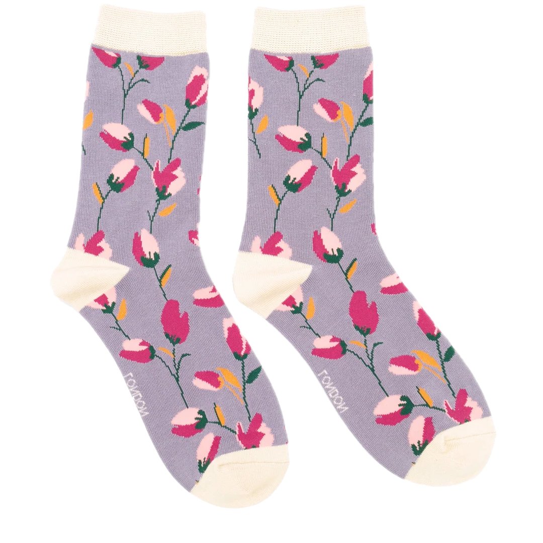 Ditsy Flowers Bamboo Socks - Miss Sparrow – Socktopus