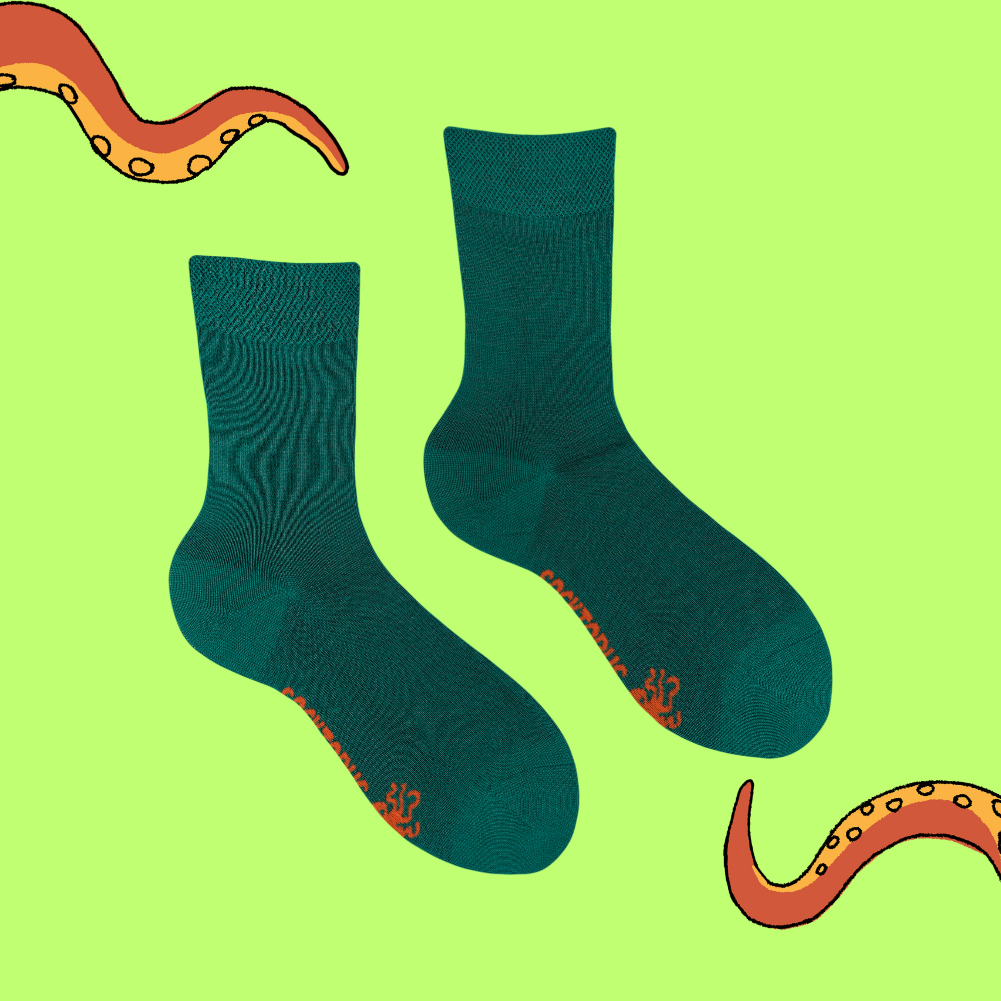 Mint Julep - Bamboo Colours Socks - Socktopus