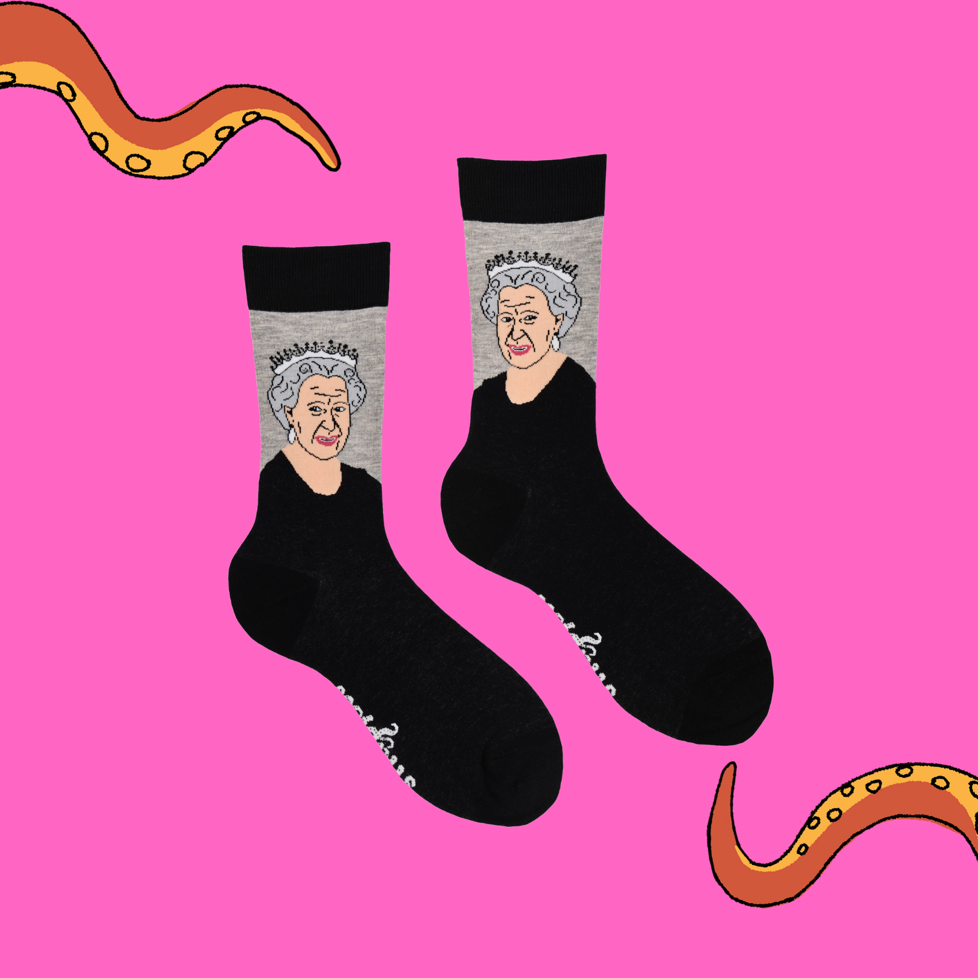 Queen Elizabeth II Royal Socks - HRH - Socktopus