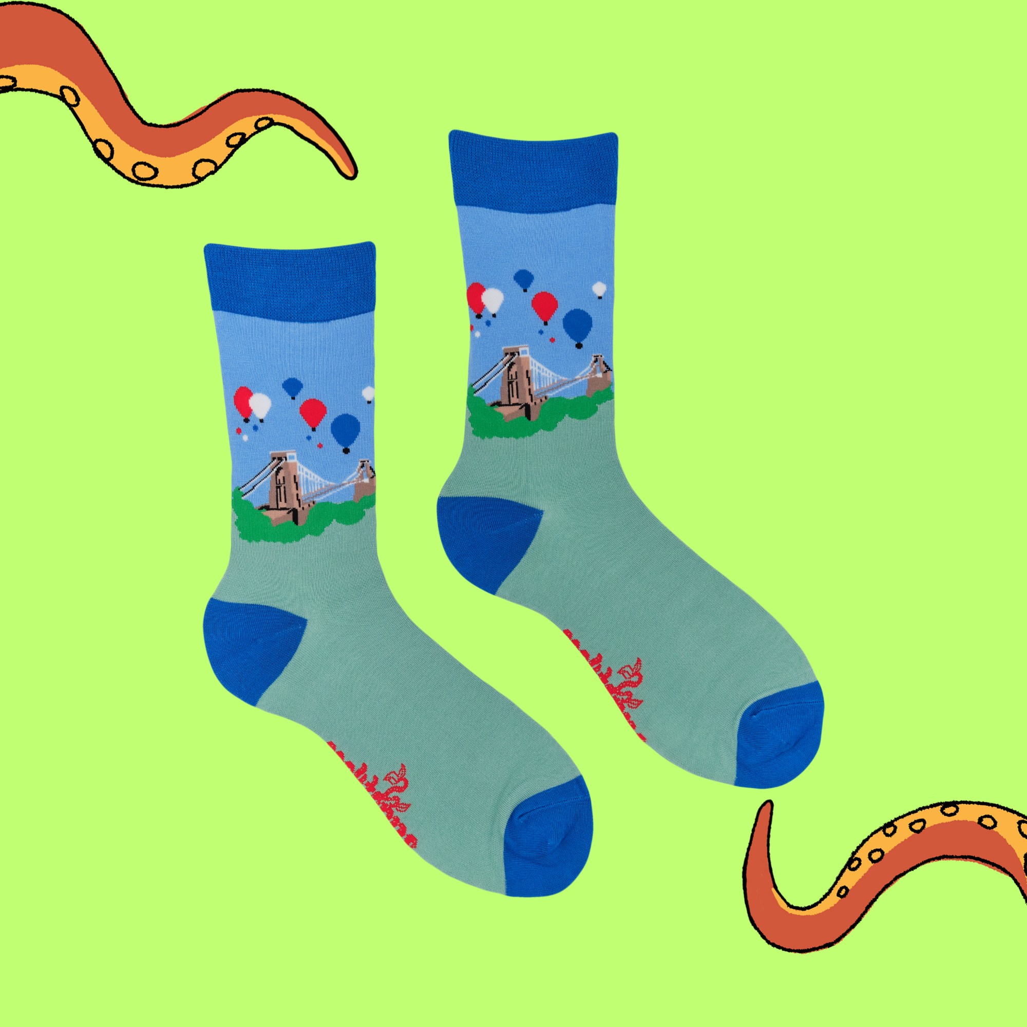 Bamboo Socks - Bristol Hot Air Balloon - Socktopus