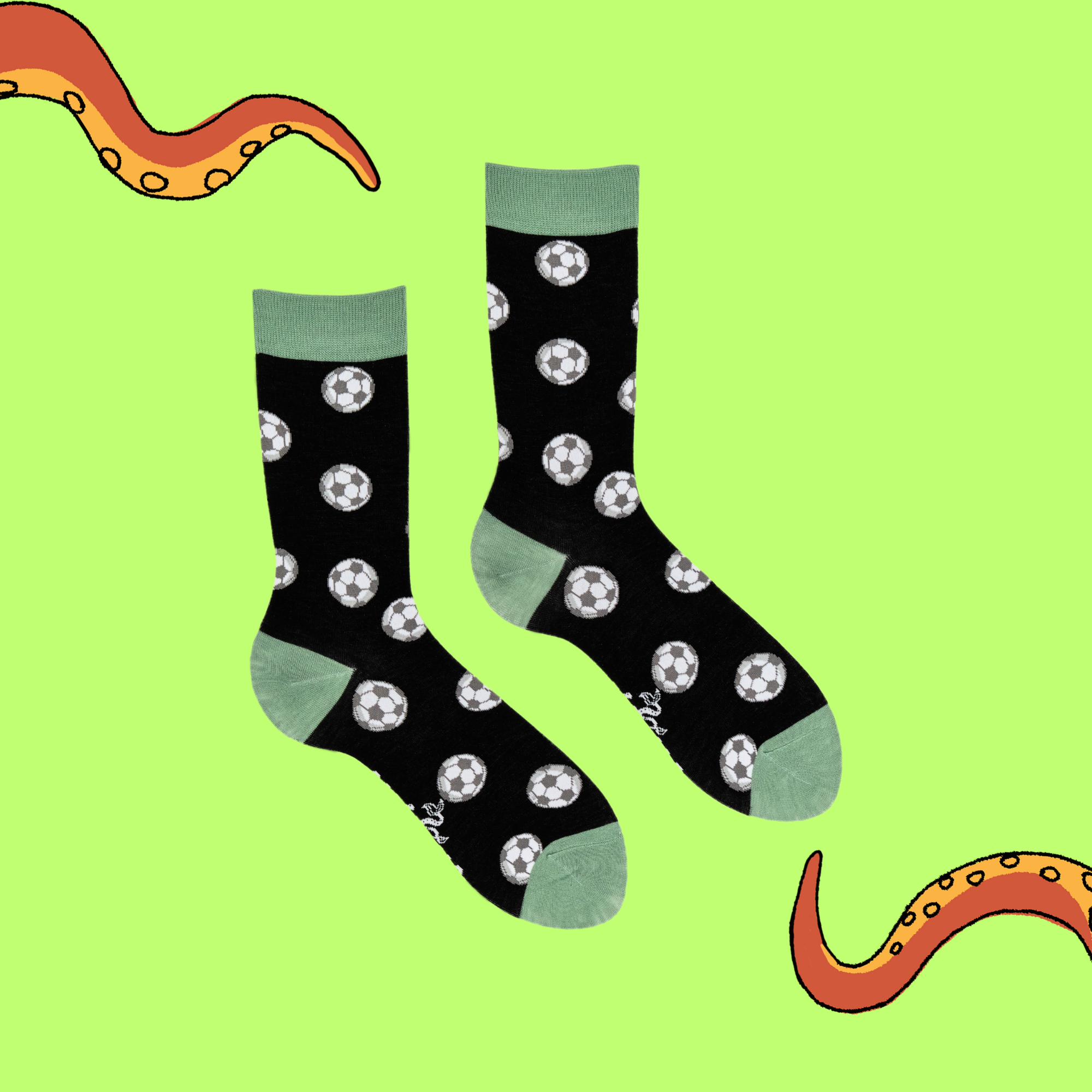 Footballs Bamboo Socks - Socktopus