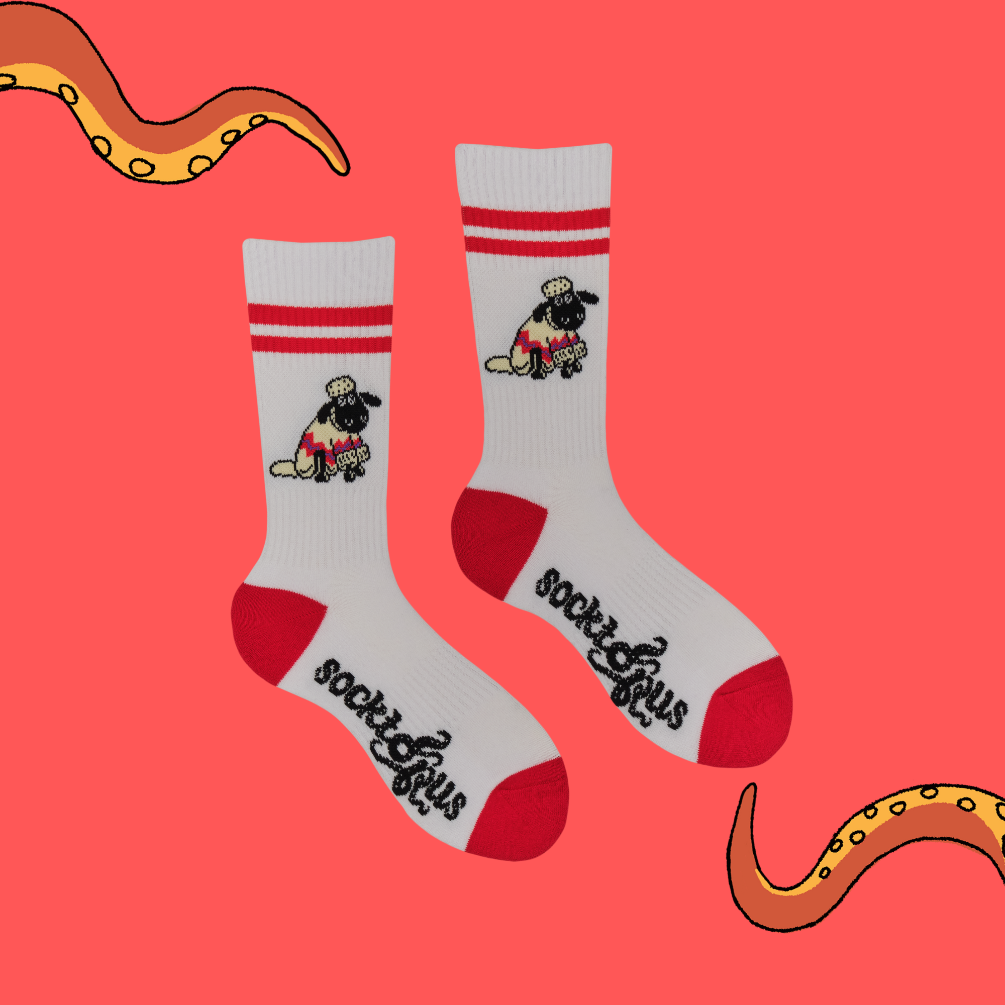 Shaun Athletic Socks - Socktopus X Wallace & Gromit