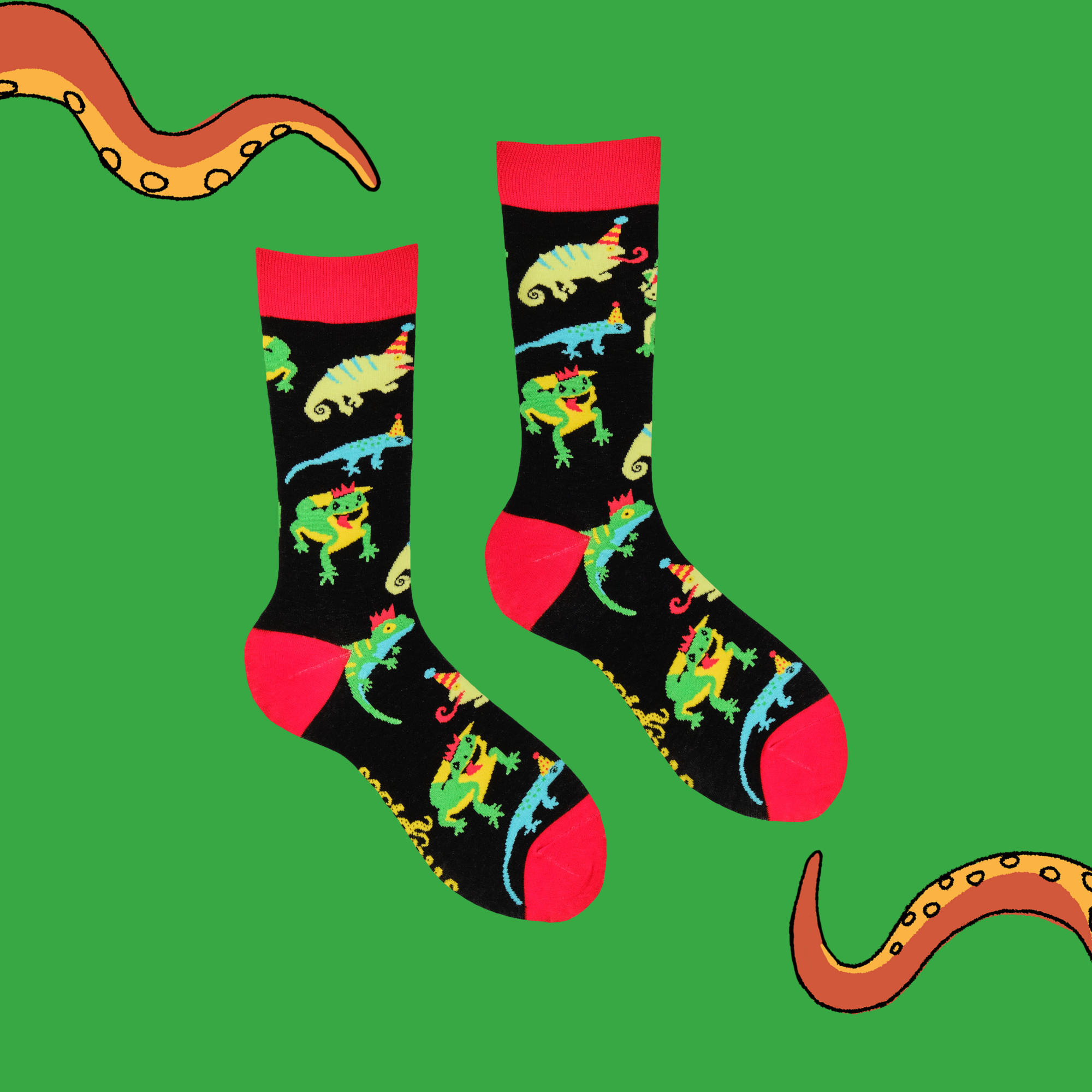 Party Lizard Socks - Socktopus - 3 Pairs for £20