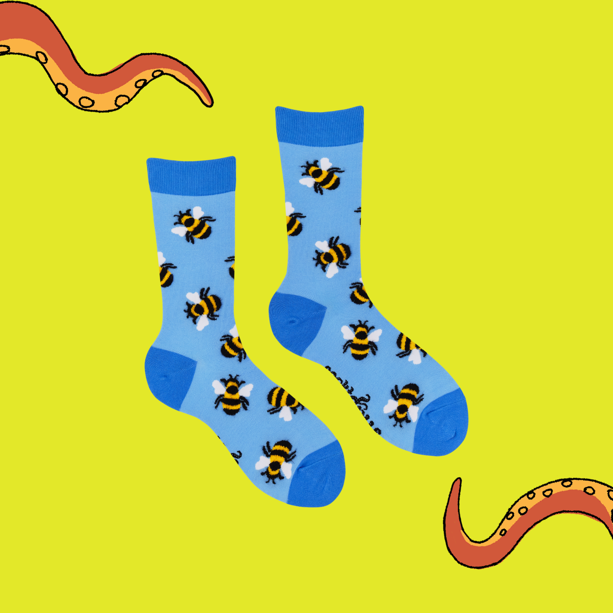 Fluffy Bees Socks - Socktopus