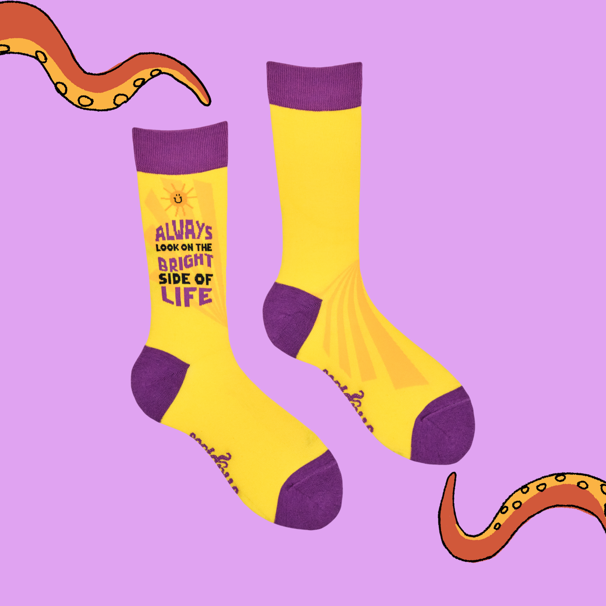 Positivity Socks - Bright Side - Socktopus - 3 Pairs for £20