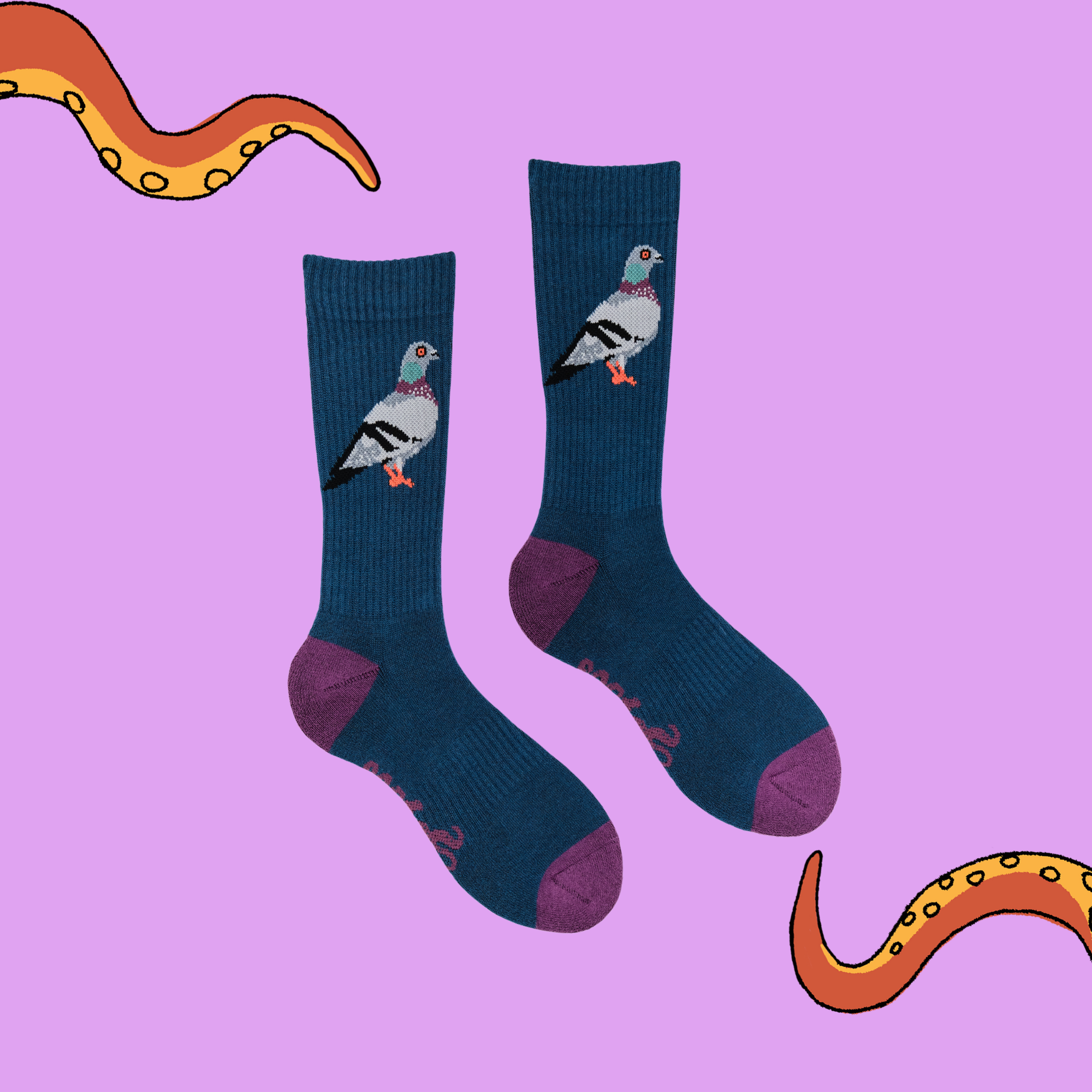 Pigeon Athletic Socks - Socktopus