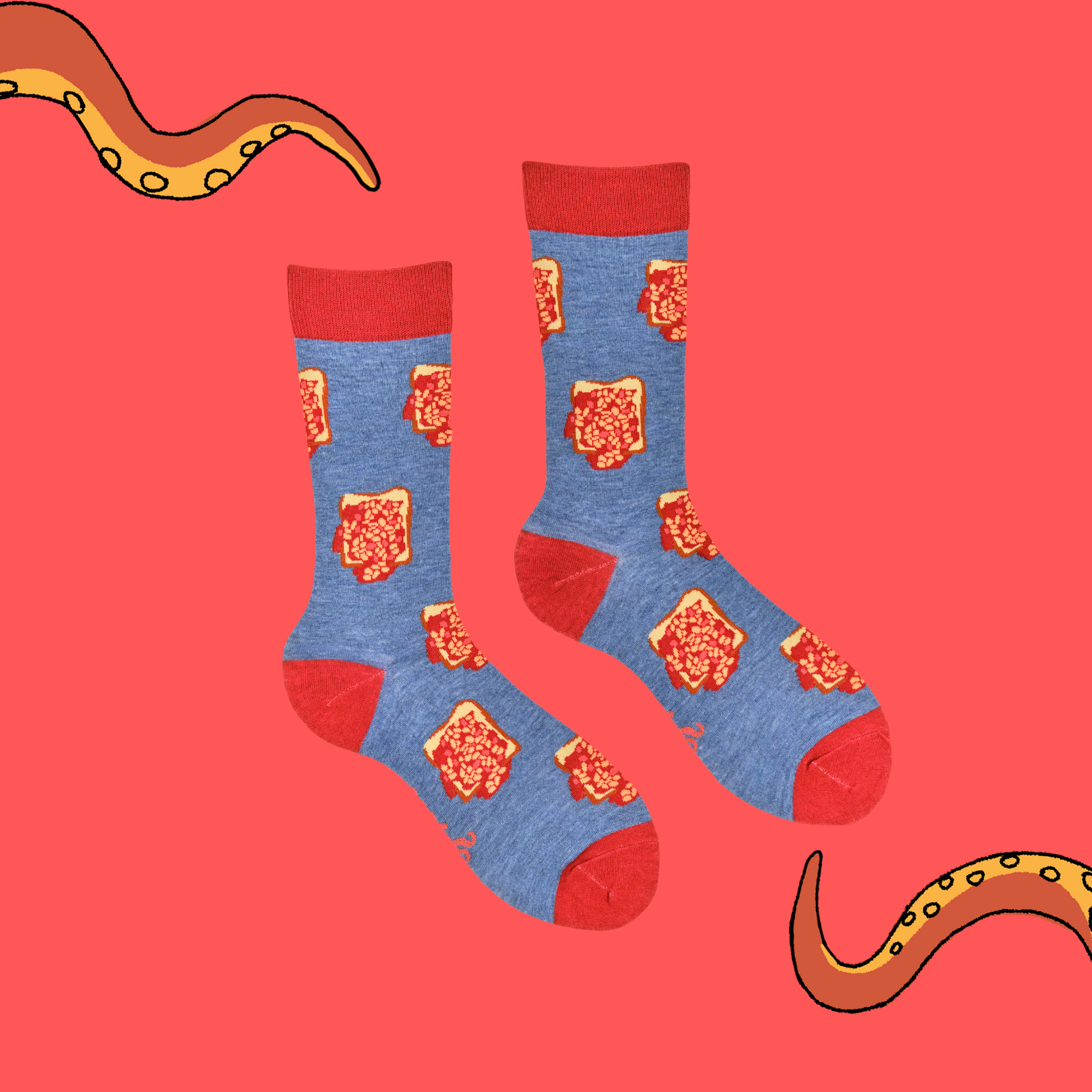 Beans on Toast Socks - Socktopus - Free Shipping over £10