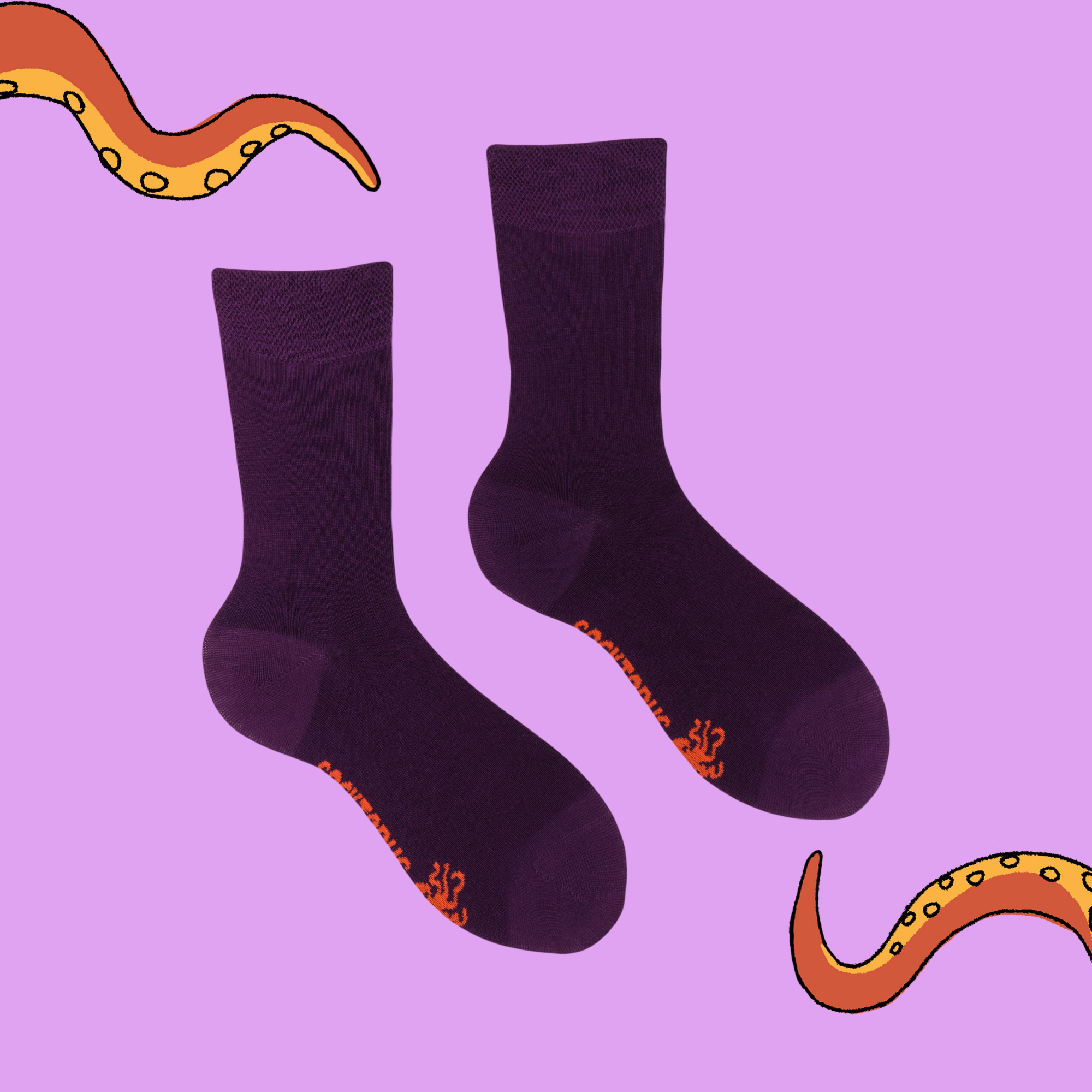 Malbec - Bamboo Colours Socks - Socktopus