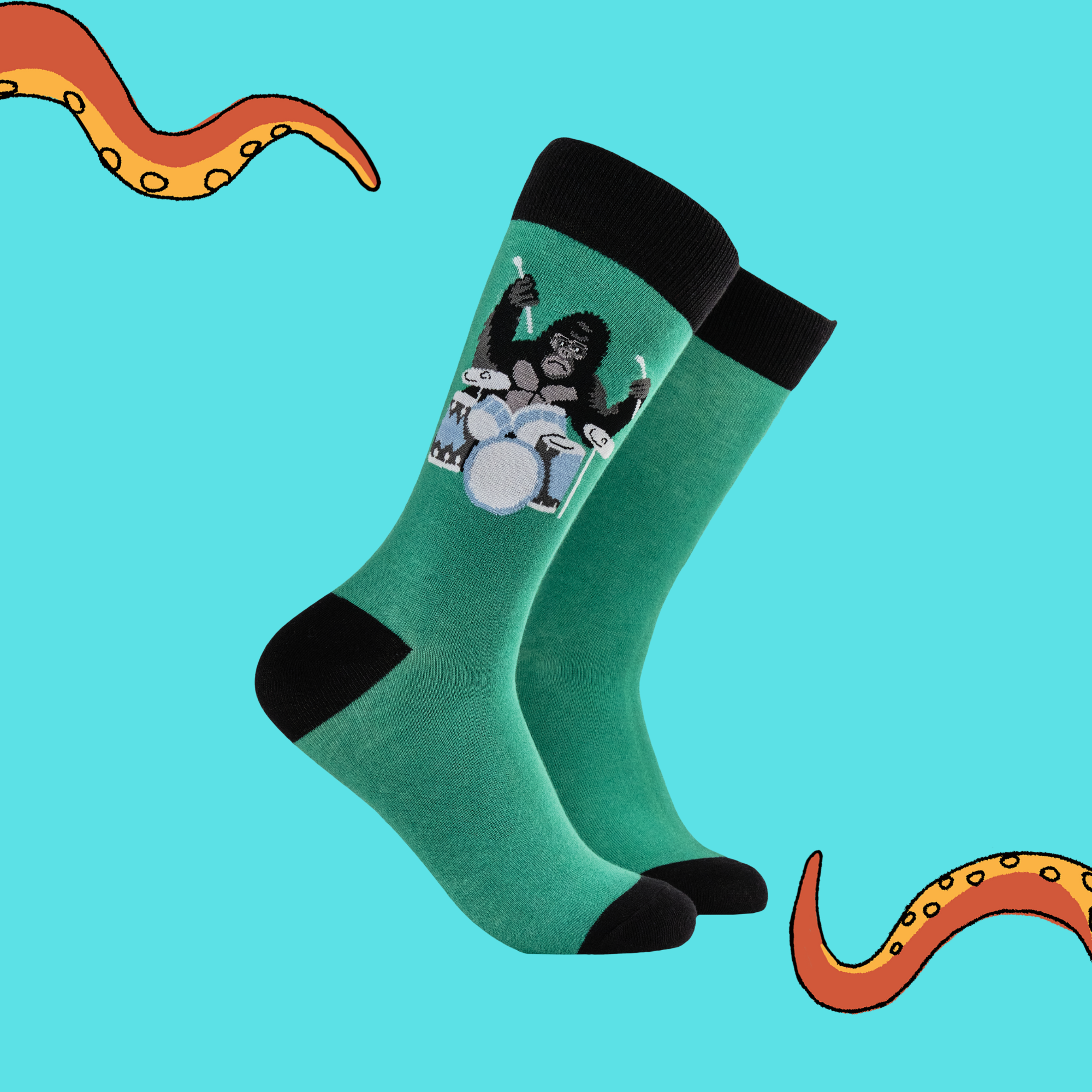 Gorilla Drumming Socks - Socktopus - 3 Pairs for £20.