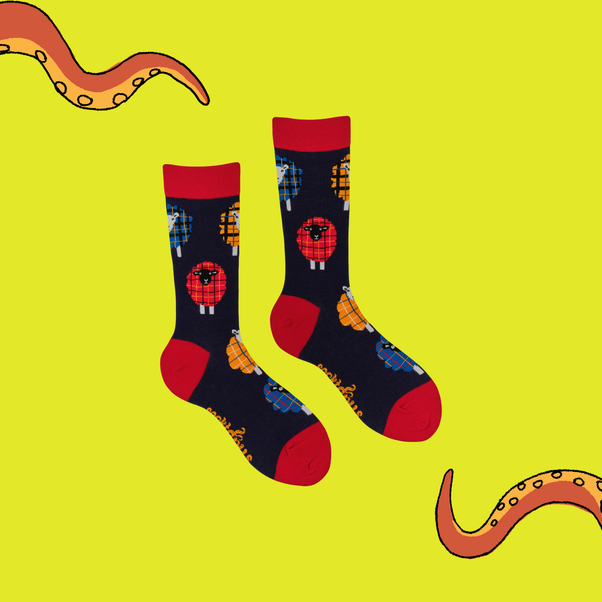 Tartan Sheep Socks – Socktopus