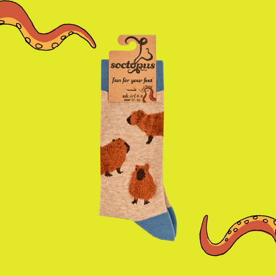 Capybara Fluffies Socks - Socktopus - Free Shipping over £10