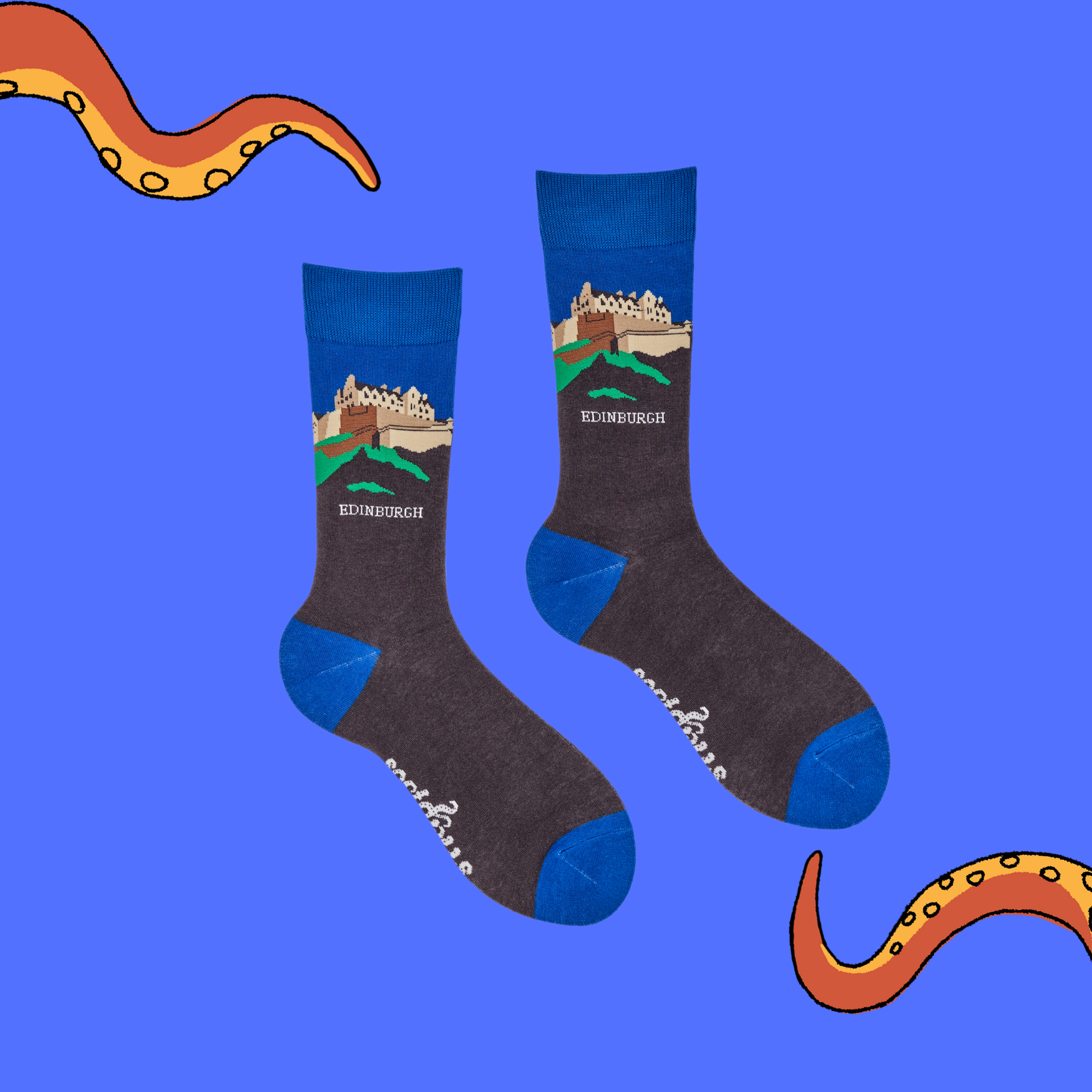 Scottish Socks - Edinburgh Castle - Socktopus