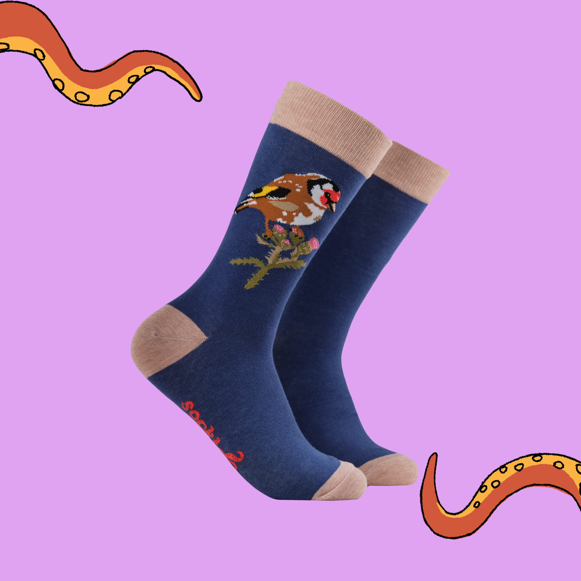 Goldfinch Socks - Socktopus X Robert E Fuller