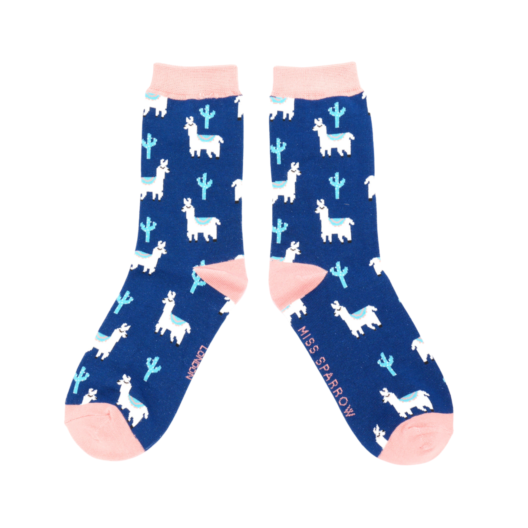 Llama & Cactus Bamboo Socks - Socktopus - 3 Pairs for £20