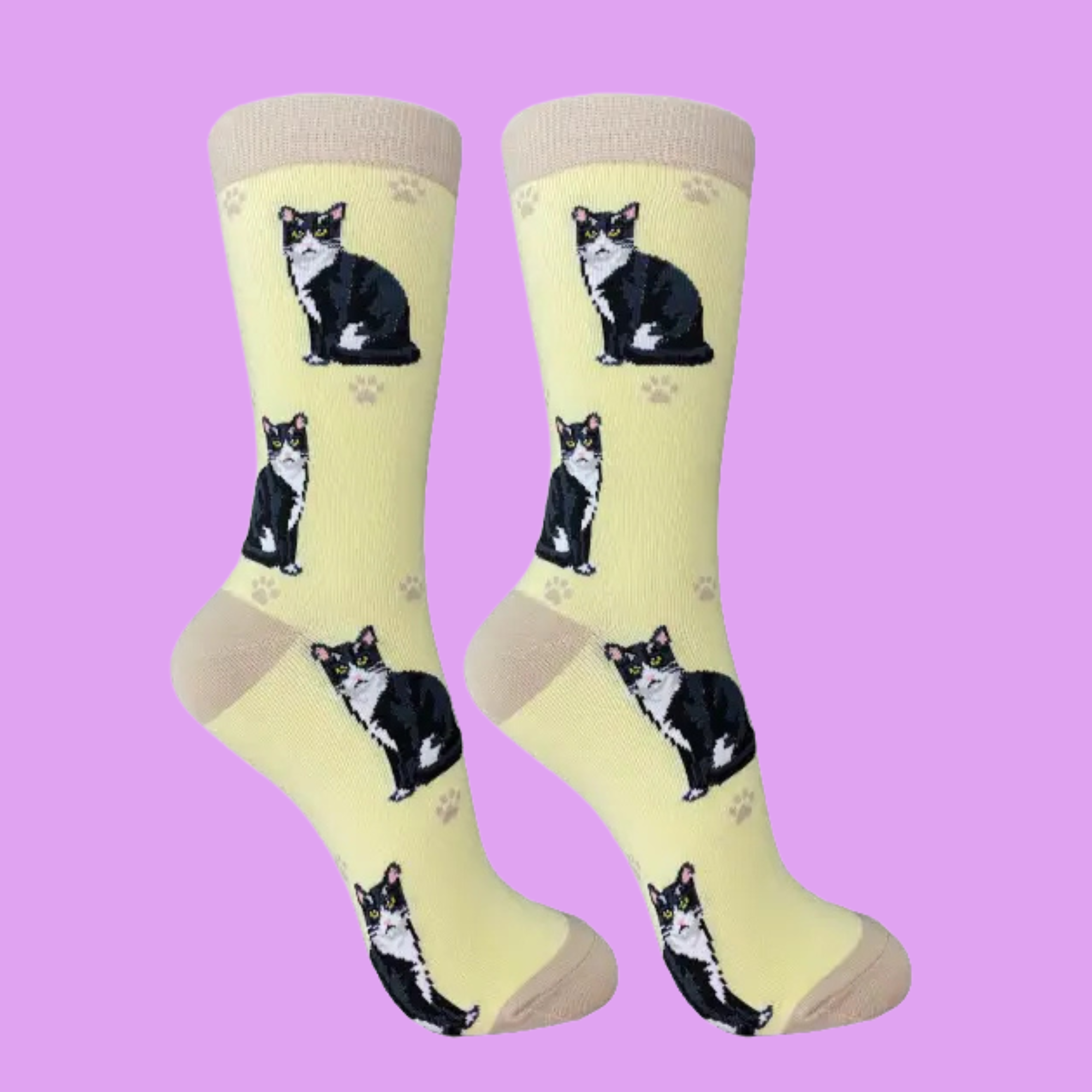 Black and White Cat Full Body Socks – Socktopus