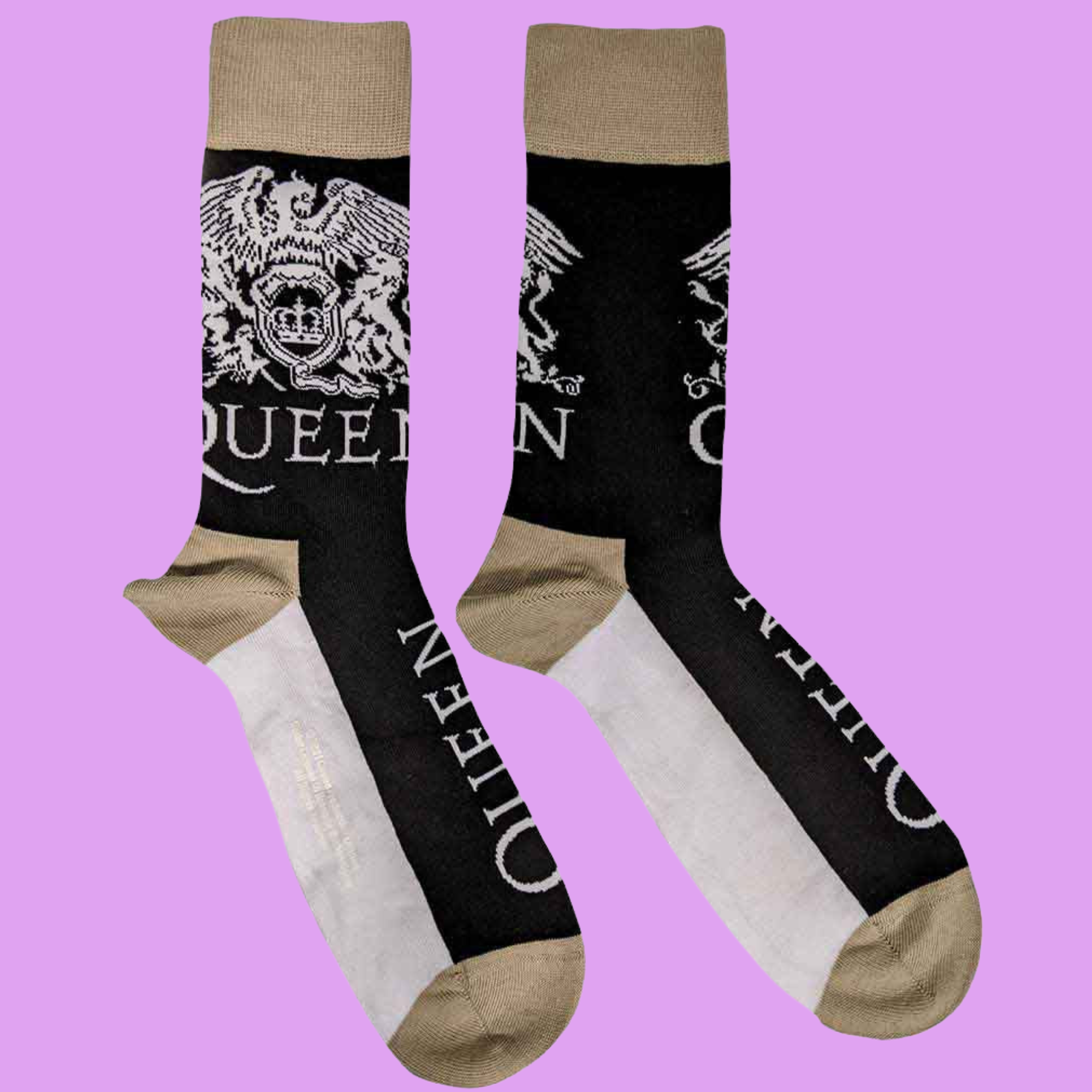 Queen White Logo Socks - Socktopus