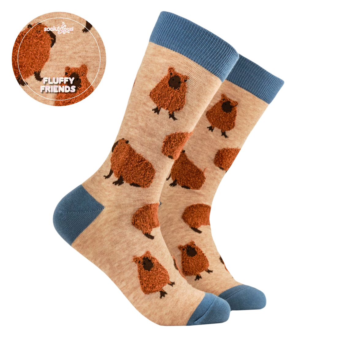 Capybara Fluffies Socks - Socktopus - Free Shipping over £10