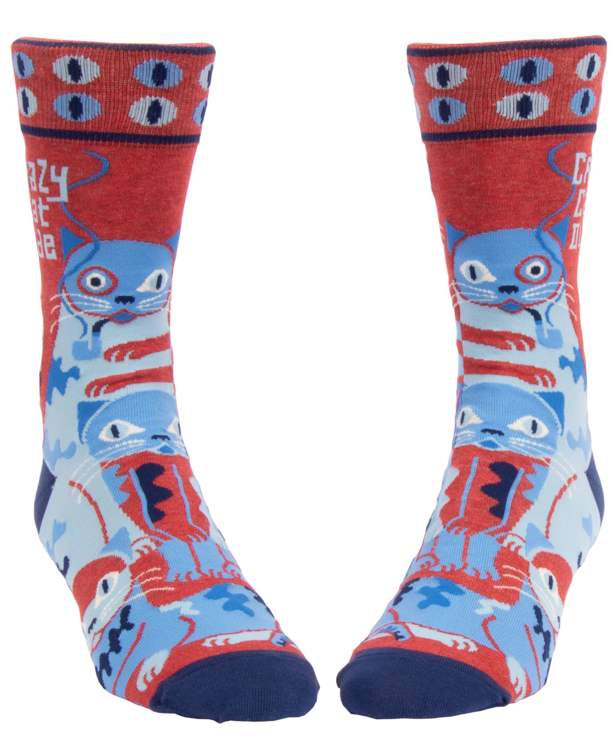 Crazy Cat Dude Socks - 3 Pairs for £20 - Socktopus